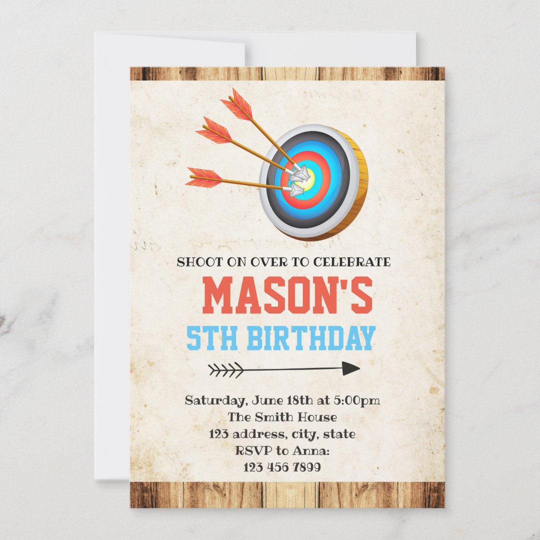Archery birthday invitation | Zazzle