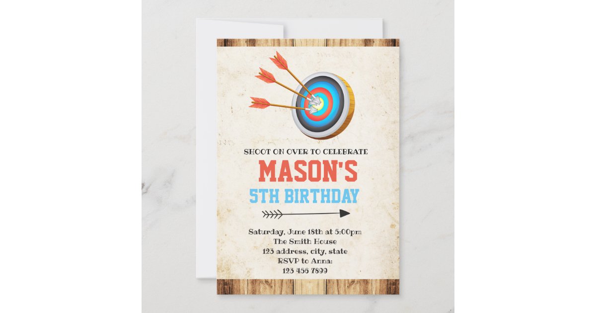 Archery birthday invitation | Zazzle