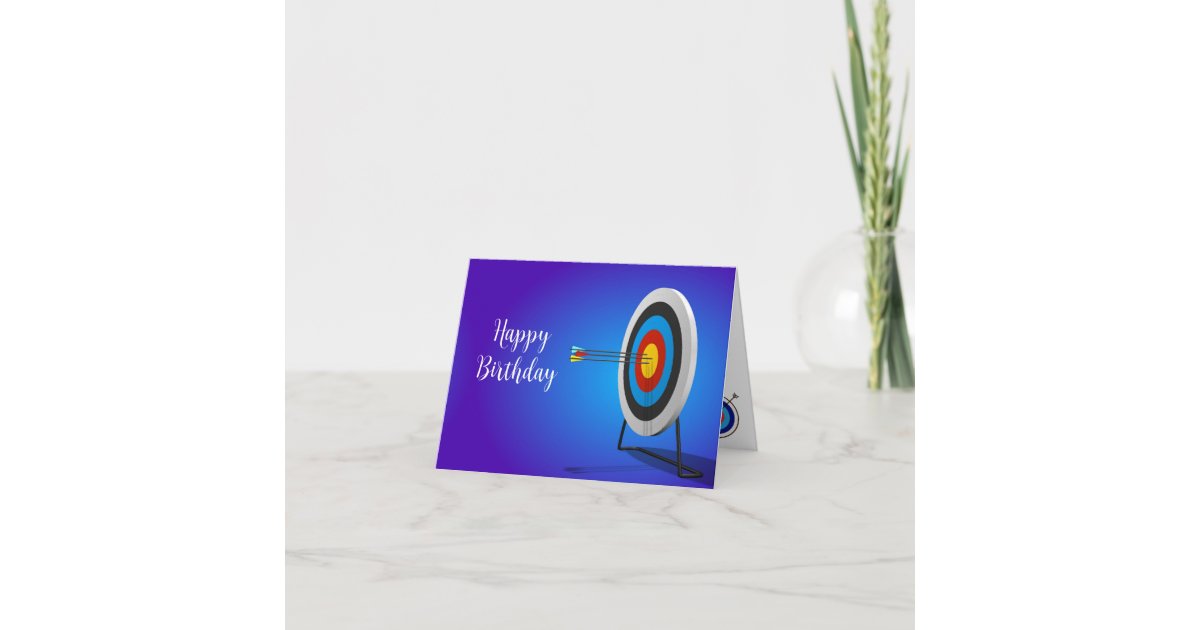Archery Design Birthday Greeting Card | Zazzle
