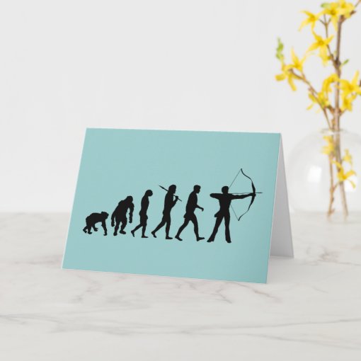 Archery Evolution of an Archery Bow and Arrow Card | Zazzle