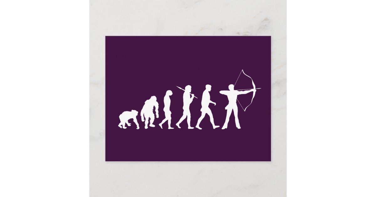 Archery Evolution of an Archery Bow and Arrow Postcard | Zazzle