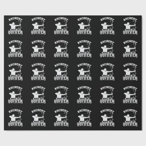 archery Make Me Quiver Arch and Arrow Wrapping Paper | Zazzle