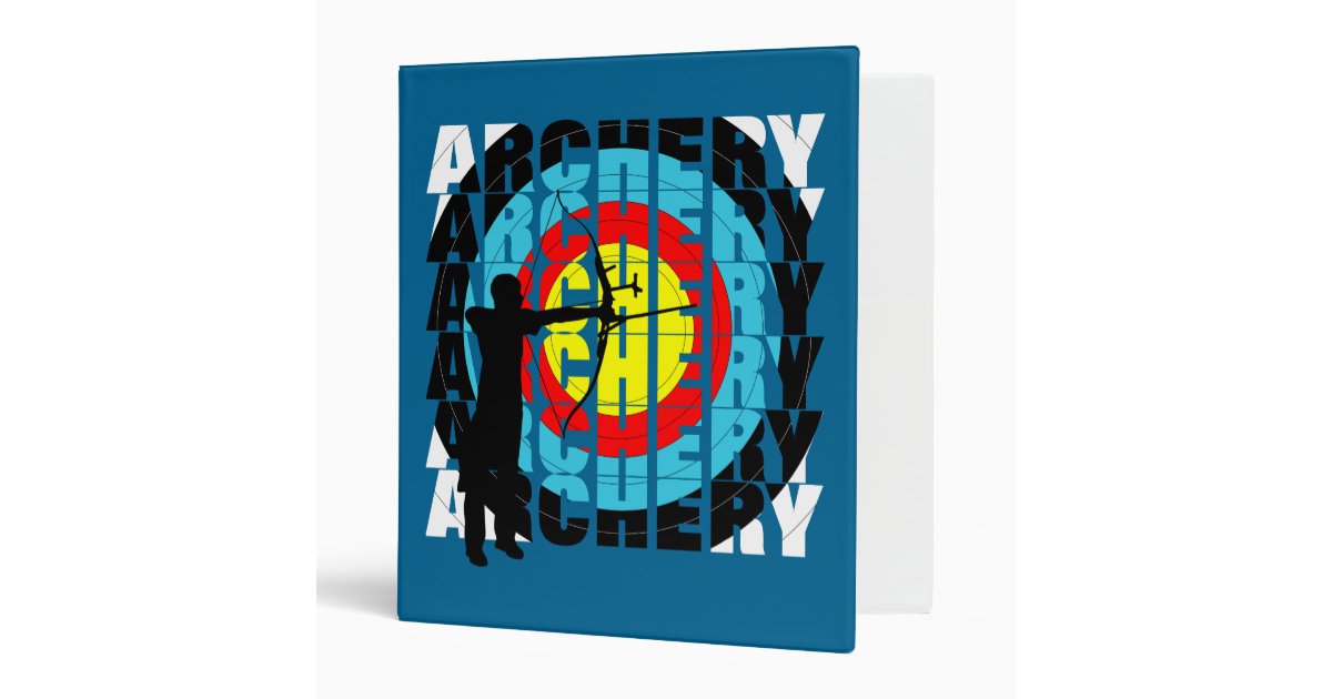Archery Sport Cool Typography Archers Graphic Binder | Zazzle