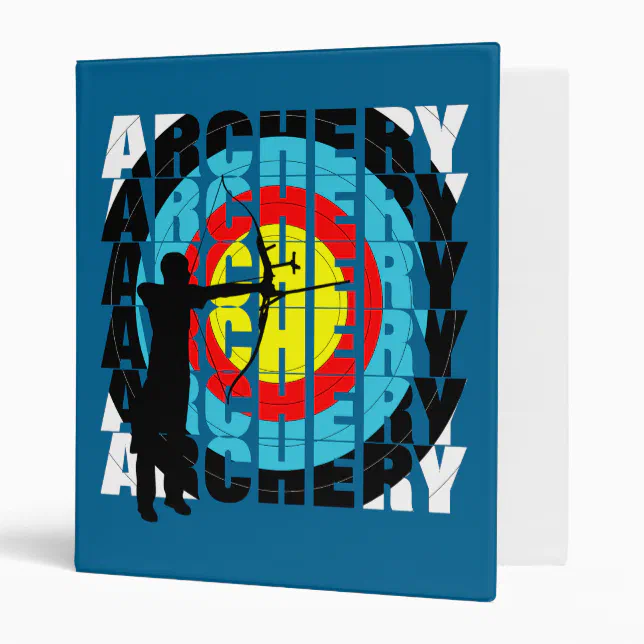 Archery Sport Cool Typography Archers Graphic Binder | Zazzle