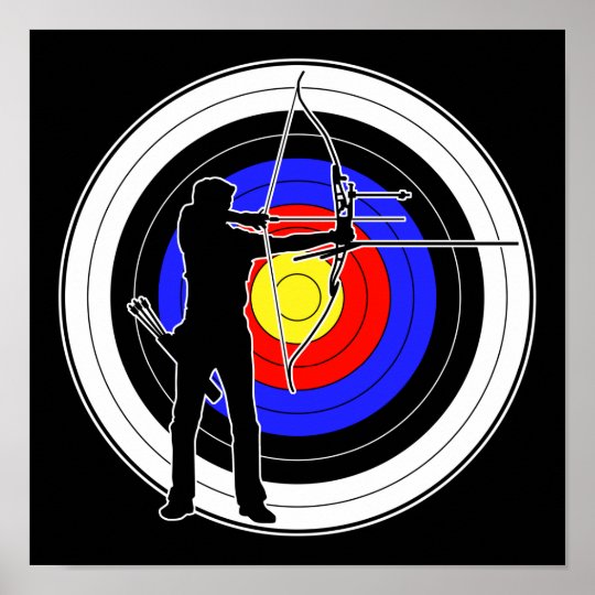 Archery & target 01 poster | Zazzle.com
