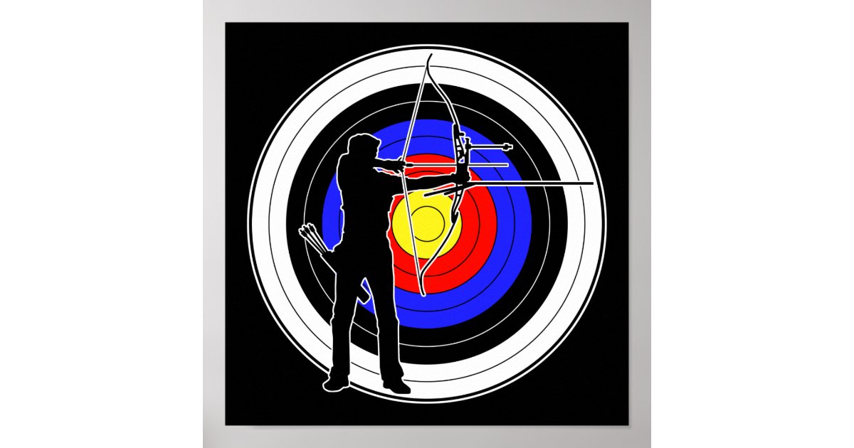Archery & target 01 poster | Zazzle