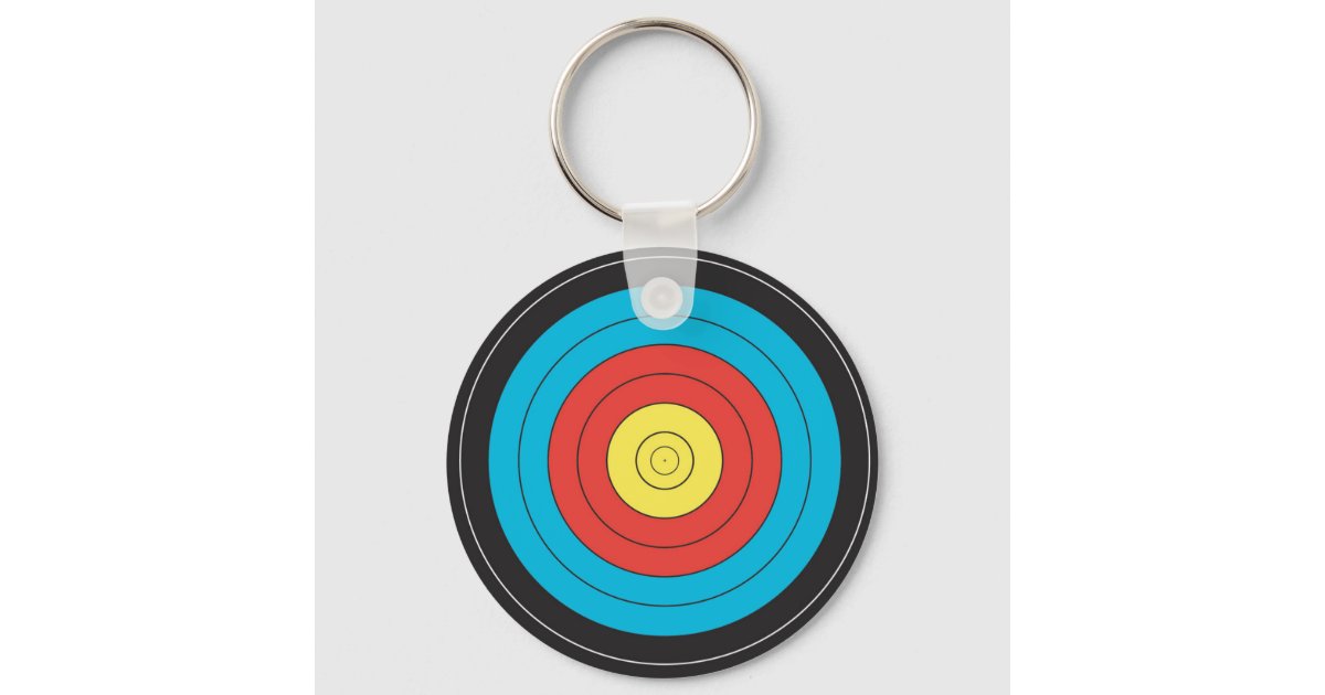 "Archery Target" design jewelry Keychain | Zazzle