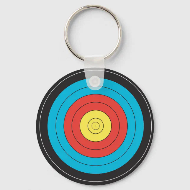 "Archery Target" design jewelry Keychain | Zazzle