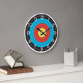 "Archery Target" design wall clocks | Zazzle