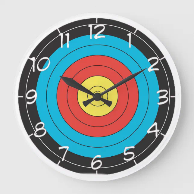 "Archery Target" design wall clocks | Zazzle