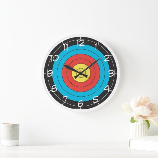 "Archery Target" design wall clocks | Zazzle