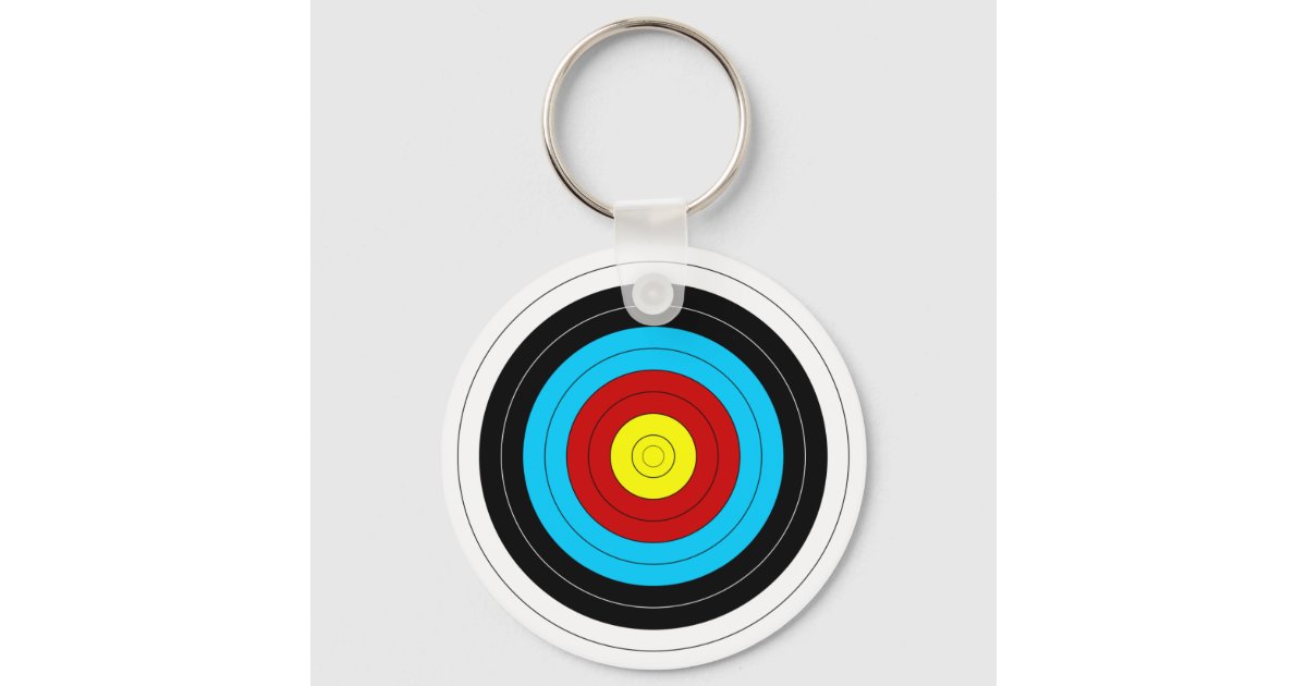 Archery Target Keychain | Zazzle