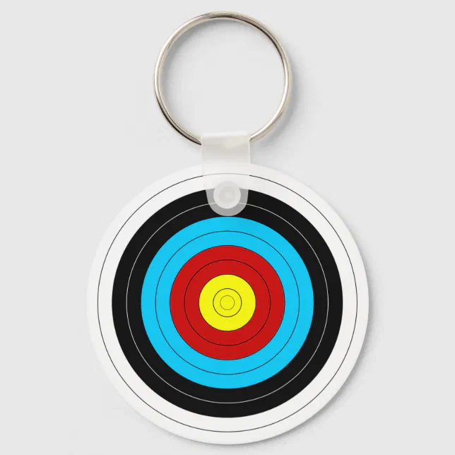 Archery Target Keychain | Zazzle