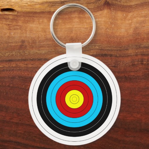 Archery Target Keychain | Zazzle