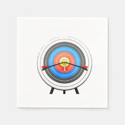 Archery Target Paper Napkins | Zazzle