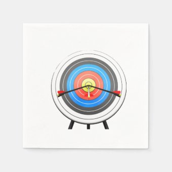 Archery Target Paper Napkins | Zazzle
