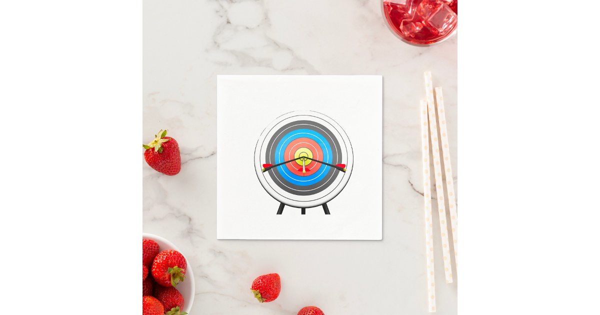Archery Target Paper Napkins | Zazzle