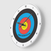 Archery Target Personalized Wall Clock | Zazzle