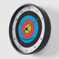 Archery Target Personalized Wall Clock | Zazzle