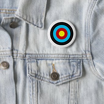 Archery Target Pinback Button | Zazzle