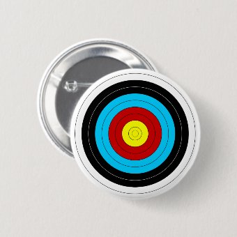 Archery Target Pinback Button | Zazzle