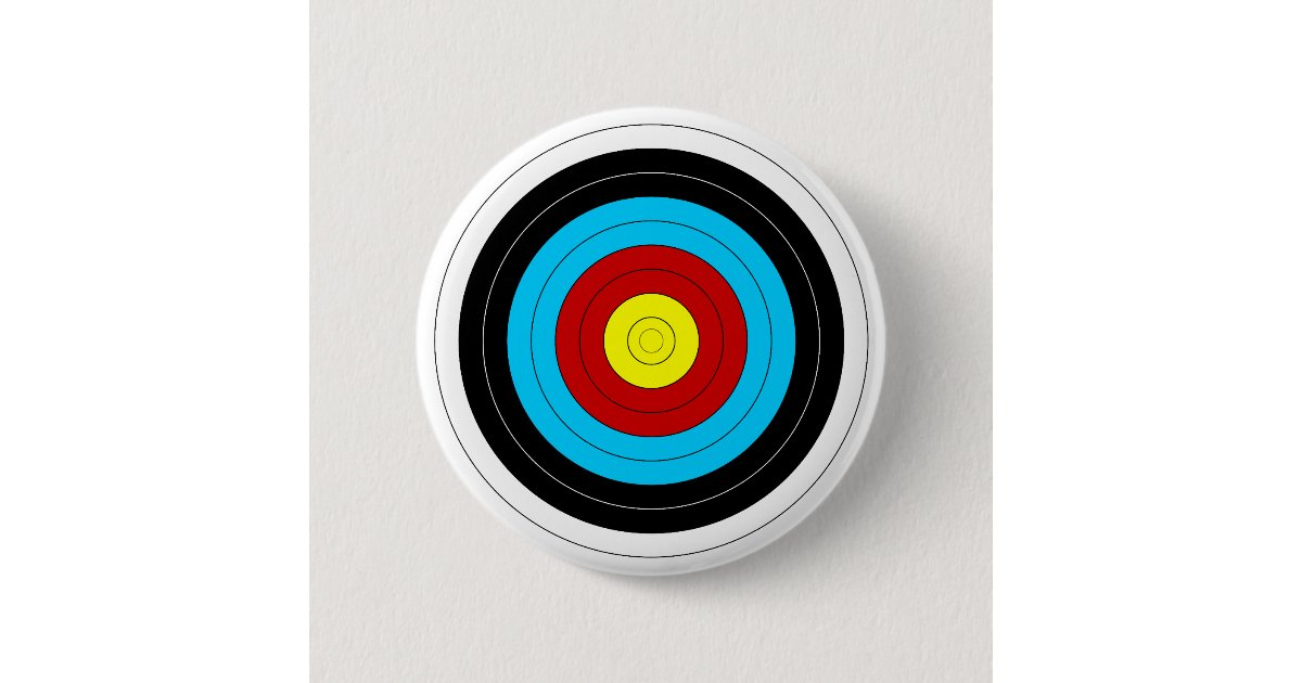 Archery Target Pinback Button | Zazzle