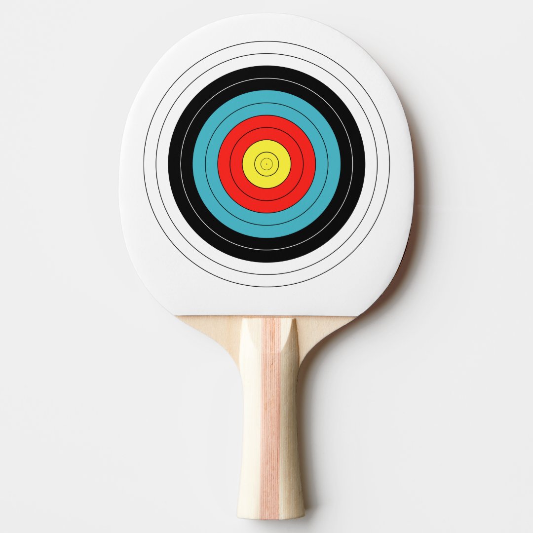 Archery Target Ping Pong Paddle | Zazzle