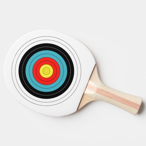Archery Target Ping Pong Paddle | Zazzle