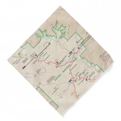 Arches map bandana | Zazzle