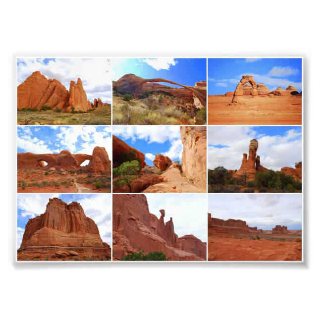 Arches National Park Collage Photo Print | Zazzle