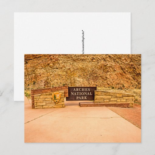 Arches National Park Entrance Sign Postcard | Zazzle