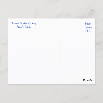 Arches National Park, Moab Utah Postcard | Zazzle