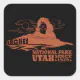 Arches National park Moab Utah vintage art Square Sticker | Zazzle