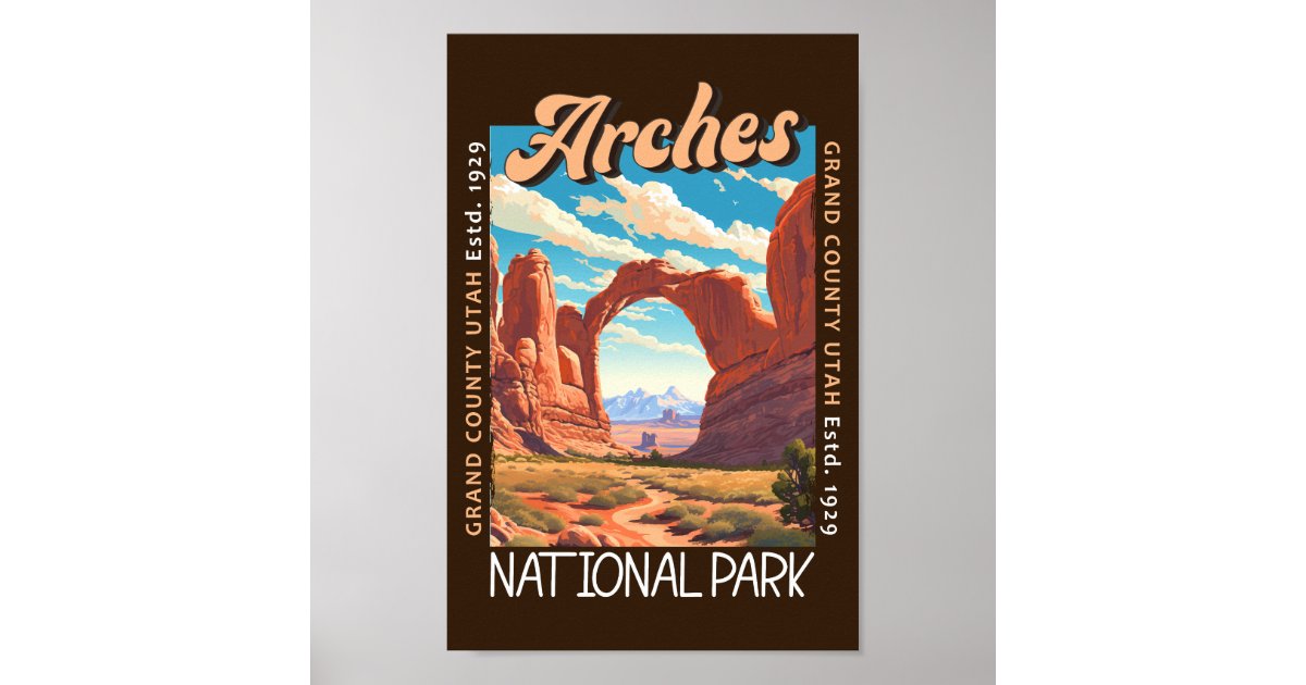 Arches National Park Utah Distressed Poster | Zazzle