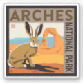 Arches National Park, Utah | Jackrabbit Sticker | Zazzle