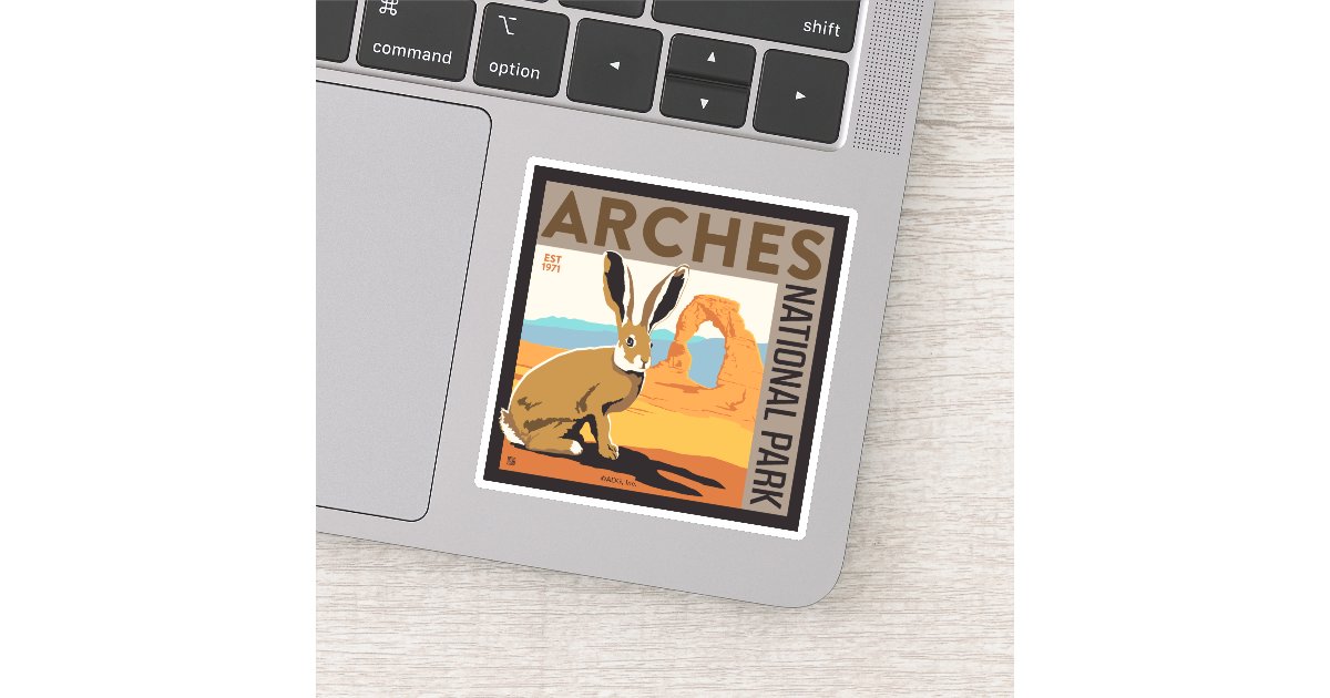 Arches National Park, Utah | Jackrabbit Sticker | Zazzle