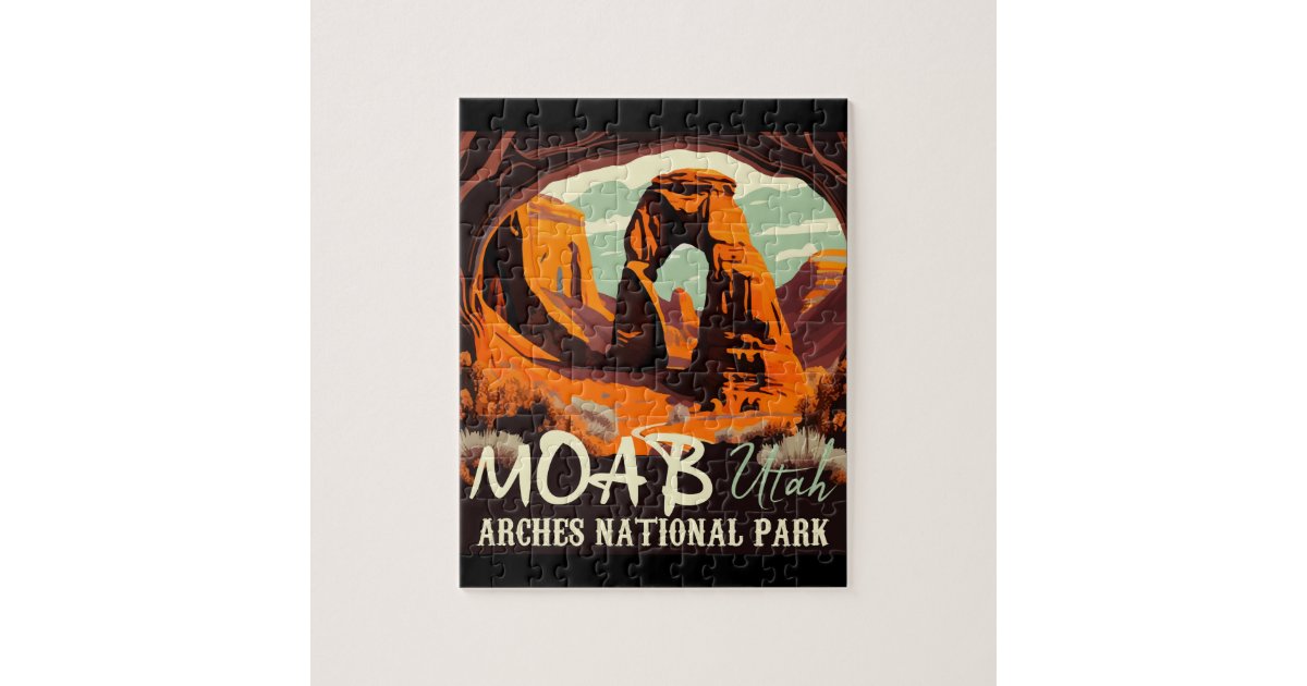 Arches National Park - Vintage Delicate Arch Jigsaw Puzzle | Zazzle