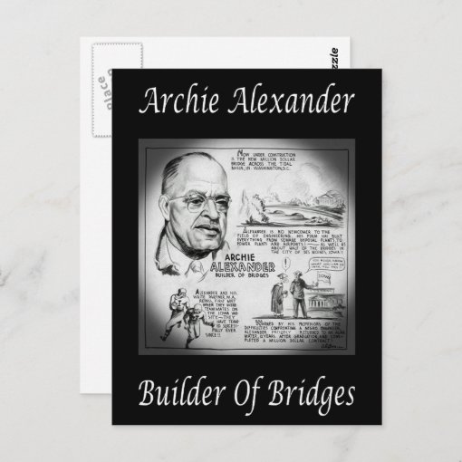 Archie Alexander ~ Mathematician/Engineer ~Builder Postcard | Zazzle