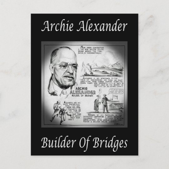 Archie Alexander ~ Mathematician/Engineer ~Builder Postcard | Zazzle.com