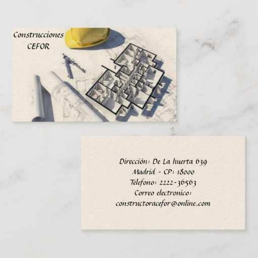Architect - Constructor - Calling card | Zazzle