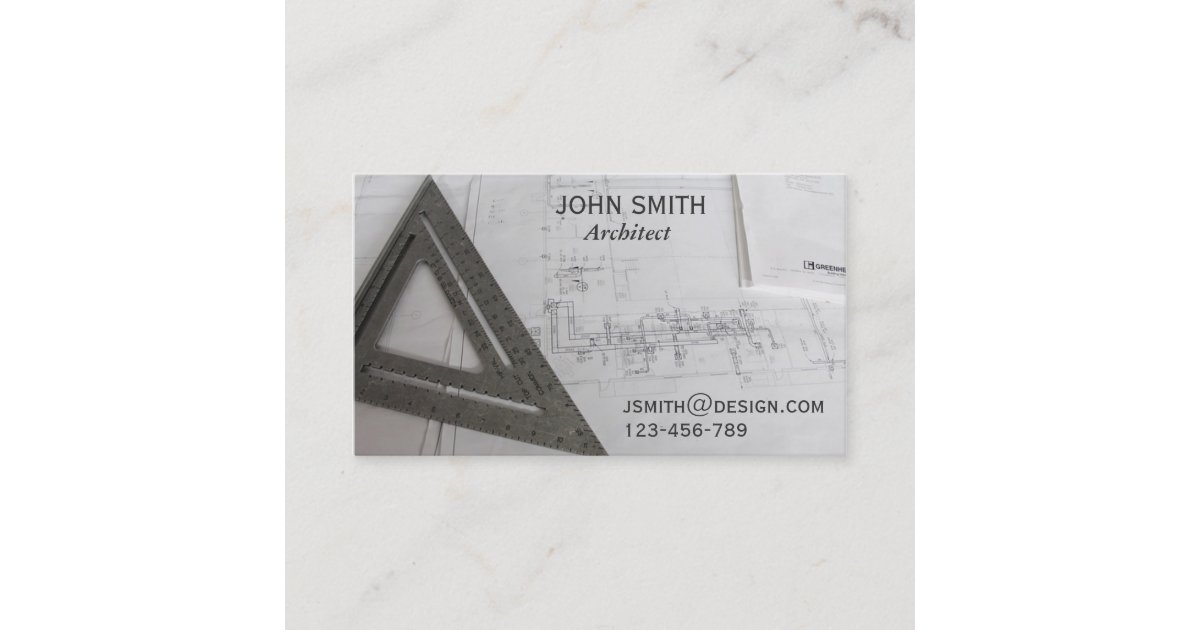 Architect design freelance designer business card | Zazzle