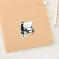 Architect engineer drafting table art illustration sticker | Zazzle