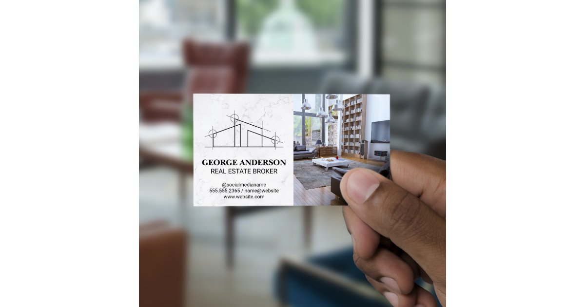 Architect House Logo | Home Interior Business Card | Zazzle
