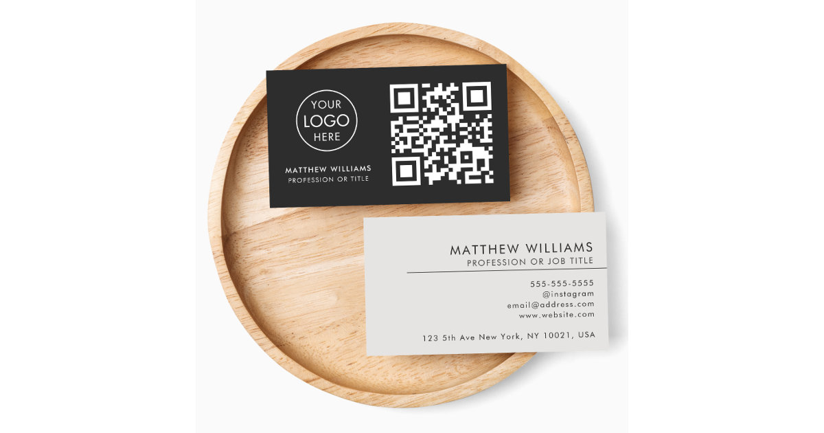 Architect Professional QR Code Logo Modern Business Card | Zazzle Architect Professional QR Code Logo Modern Business Card | Zazzle