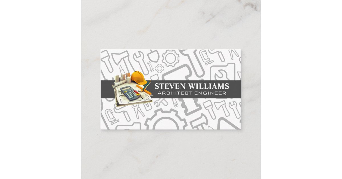 Architect Tools | Engineer | General Contractor Business Card | Zazzle