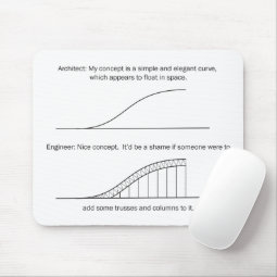 Architect vs Engineer Mouse Pad | Zazzle