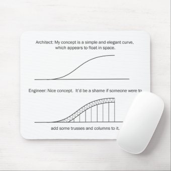 Architect vs Engineer Mouse Pad | Zazzle