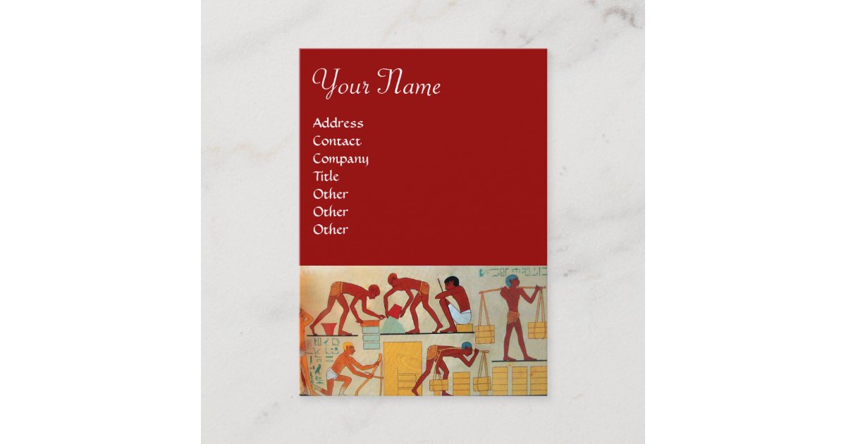 ARCHITECTURAL CONSTRUCTION red yellow orange Business Card | Zazzle