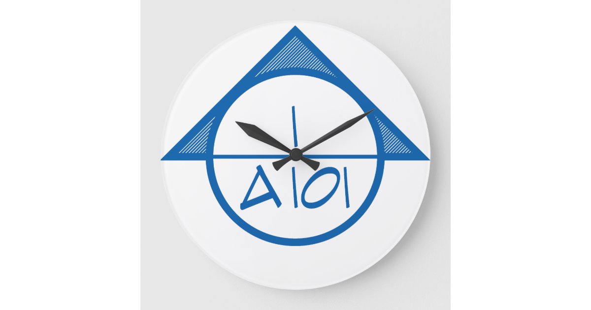 Architectural Reference Symbol Wall Clock (blue) | Zazzle