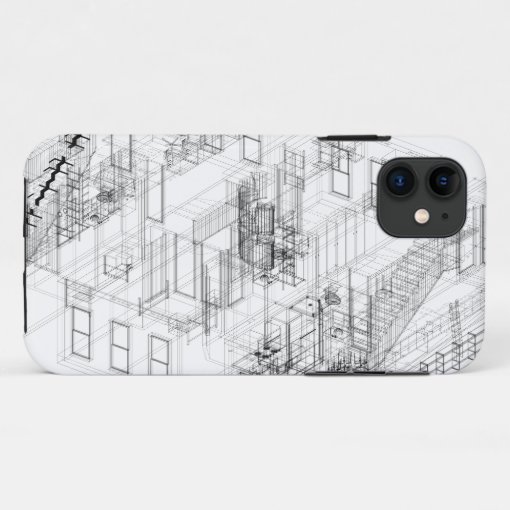 Architectural wire frame Iphone case | Zazzle